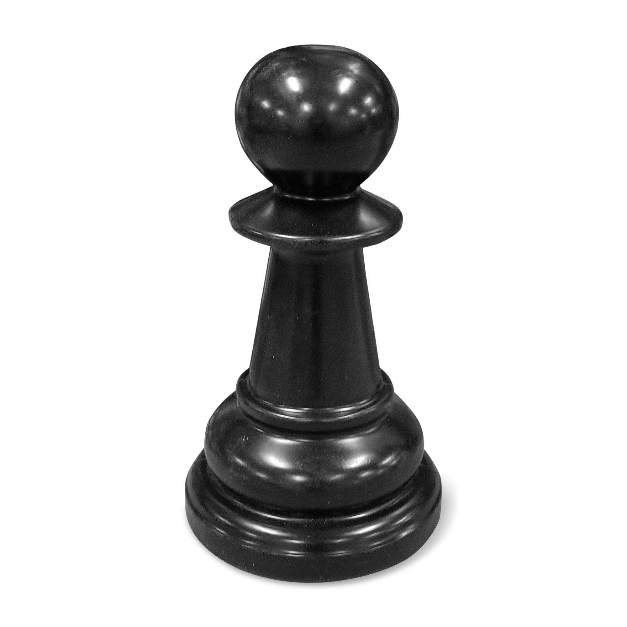 12 Inch Black Perfect Pawn Giant Chess Piece | Giant Outdoor Chess