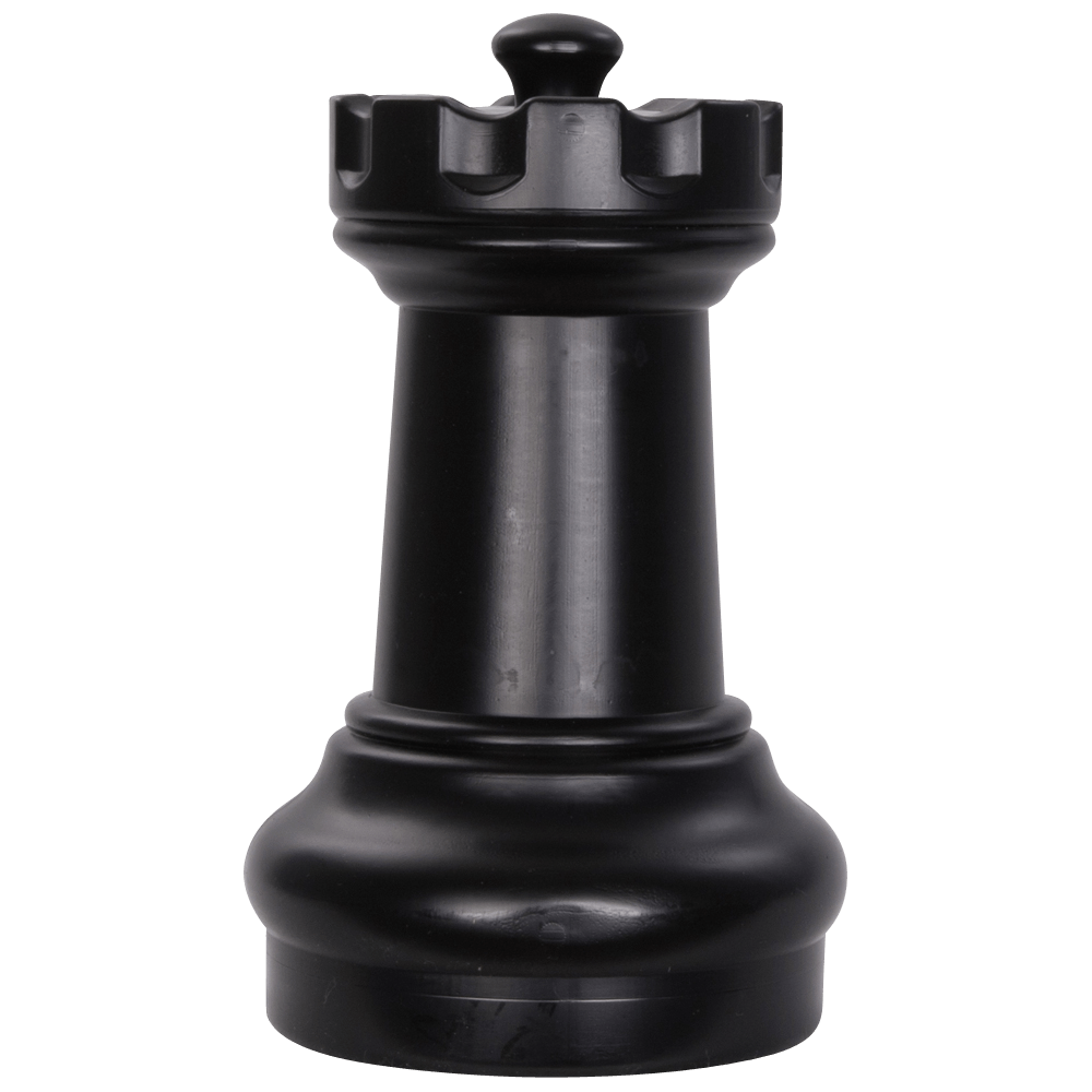 10 Inch Dark Plastic Rook Giant Chess Piece | Giant Outdoor Chess