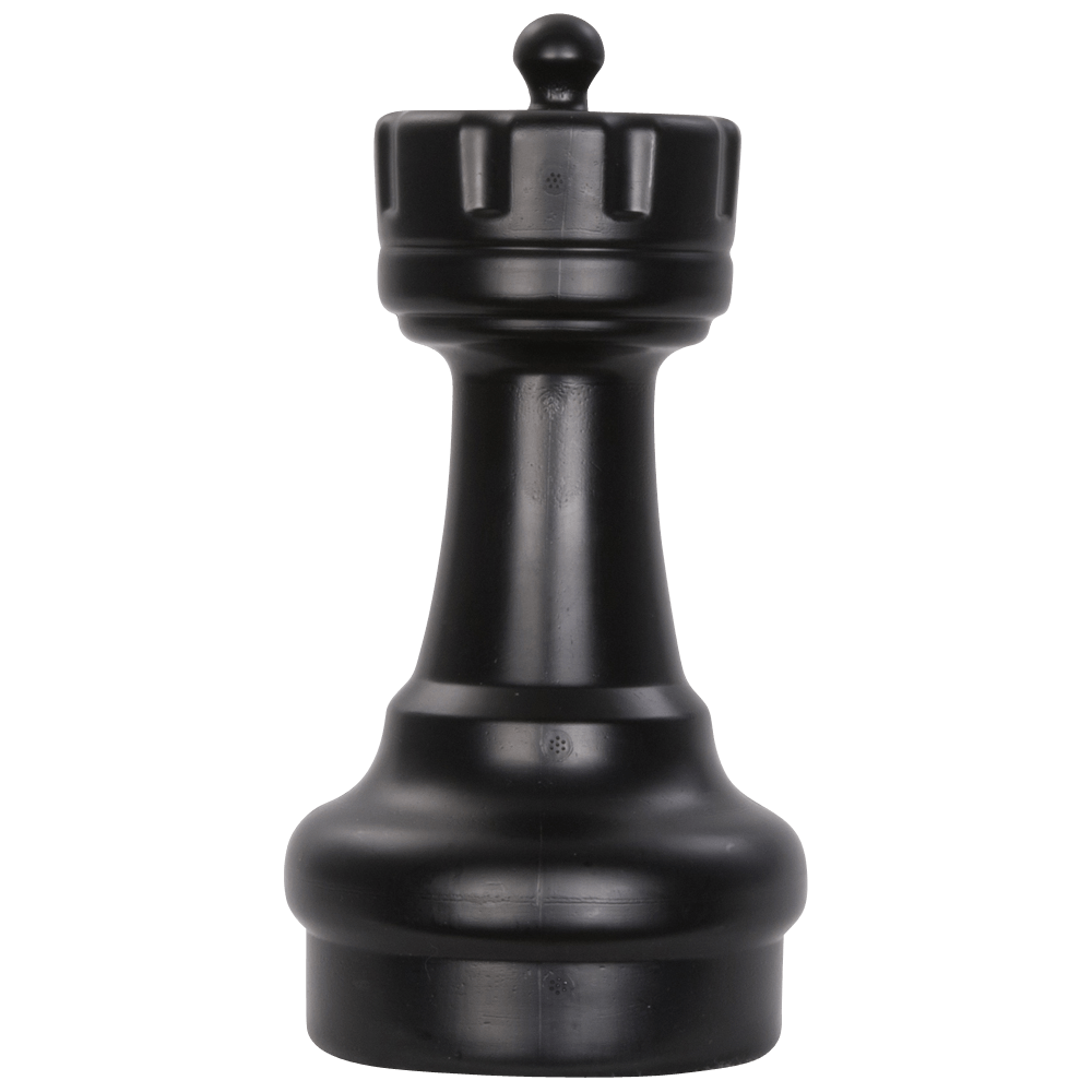 9 Inch Dark Plastic Rook Giant Chess Piece | Giant Outdoor Chess