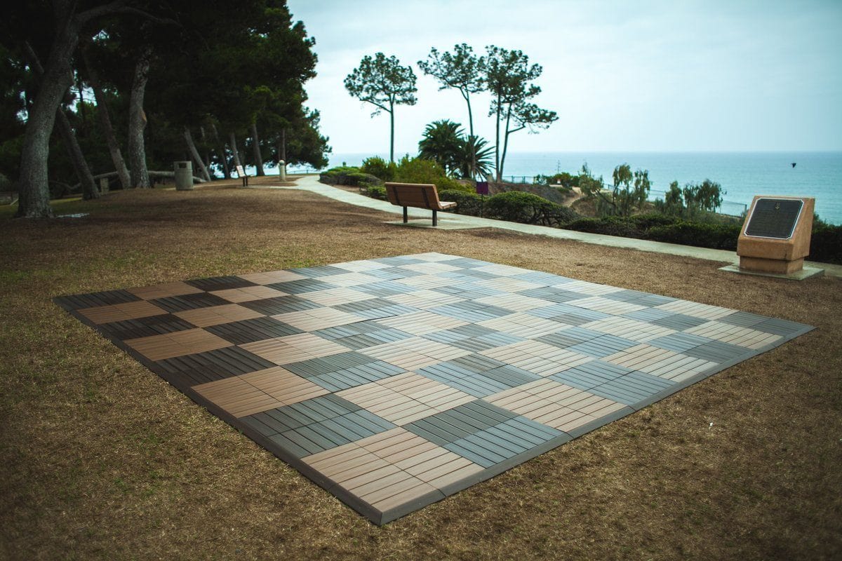 Commercial Grade Synthetic Wood Giant Chess Board With 24 Inch Squares