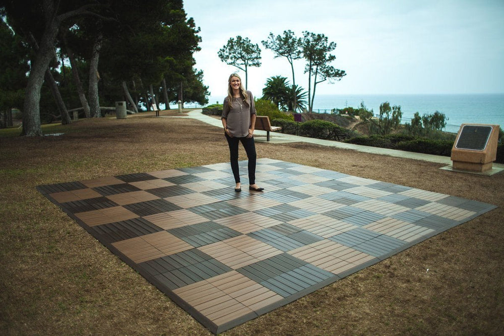 Commercial Grade Synthetic Wood Giant Chess Board With 24 Inch Squares