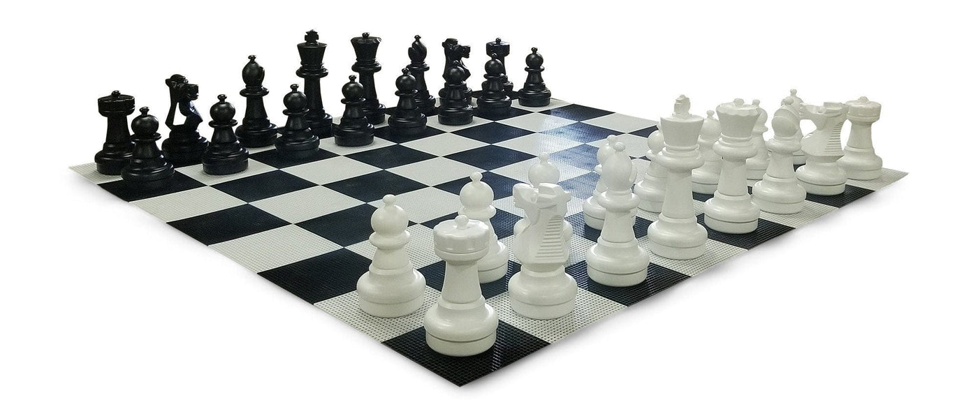 25 Inch Plastic Giant Chess Set with Plastic Board | Giant Outdoor Che